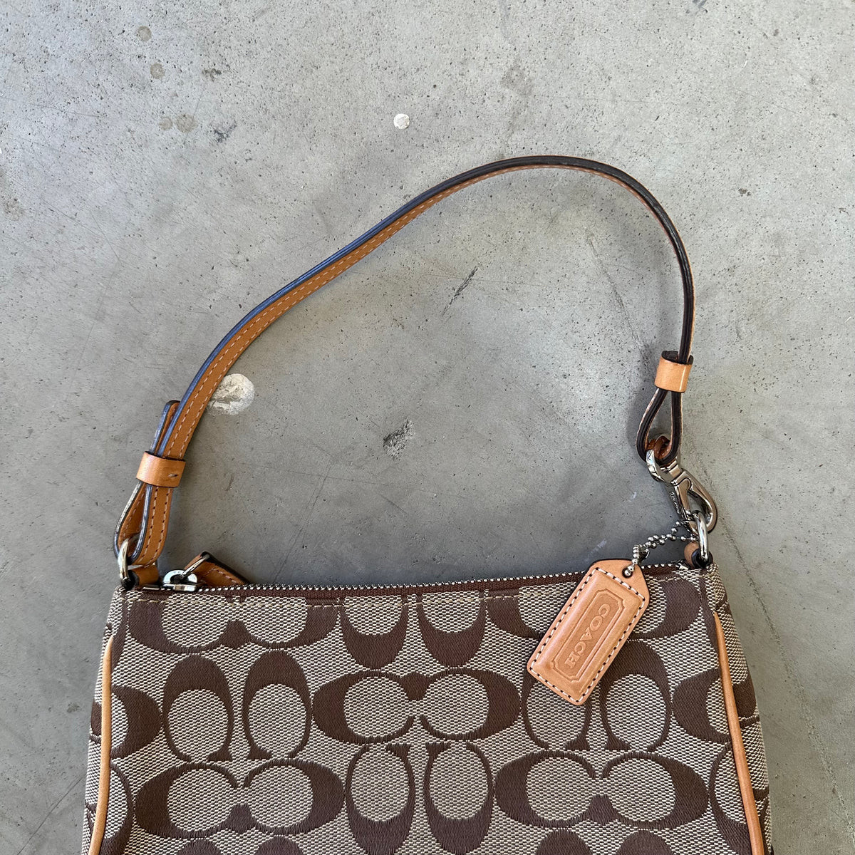 Coach Logo Print Brown Pochette Bag – Curated by Charbel