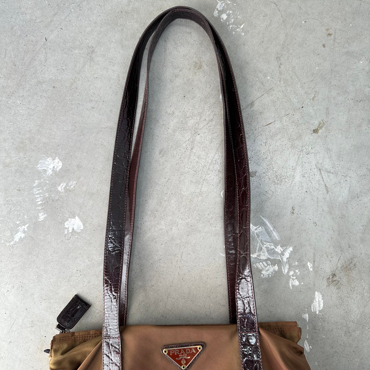 Prada Long Strap Shoulder Bag Nylon Brown – Curated by Charbel