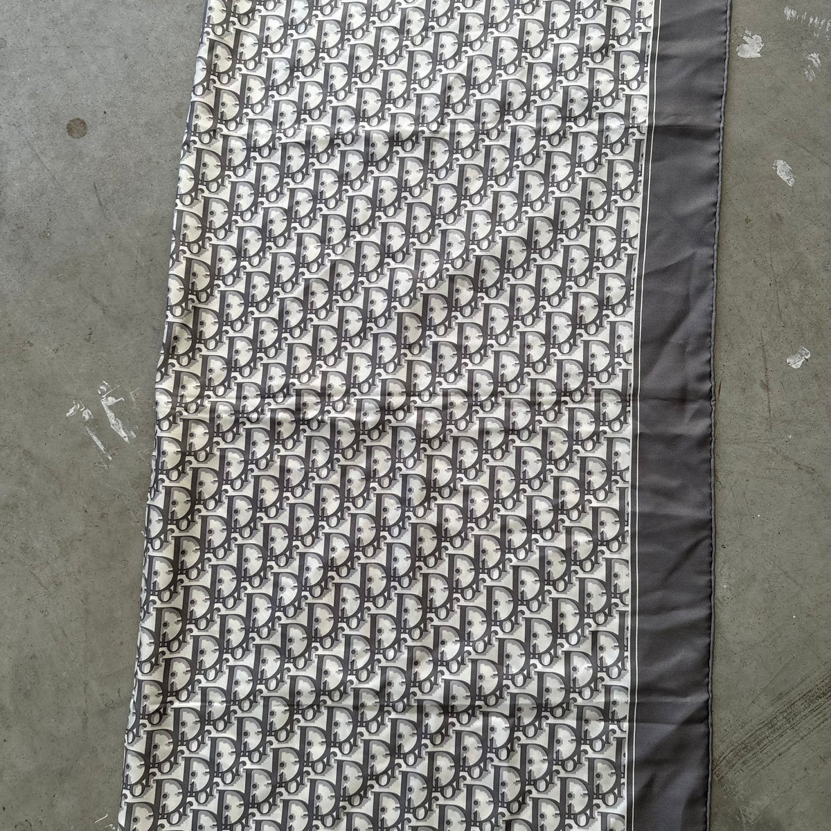 Dior Monogram Grey Silk Scarf – Curated by Charbel