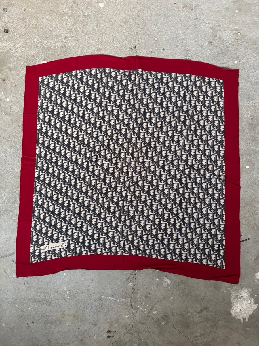 Dior Monogram Silk Scarf Red/Black – Curated by Charbel