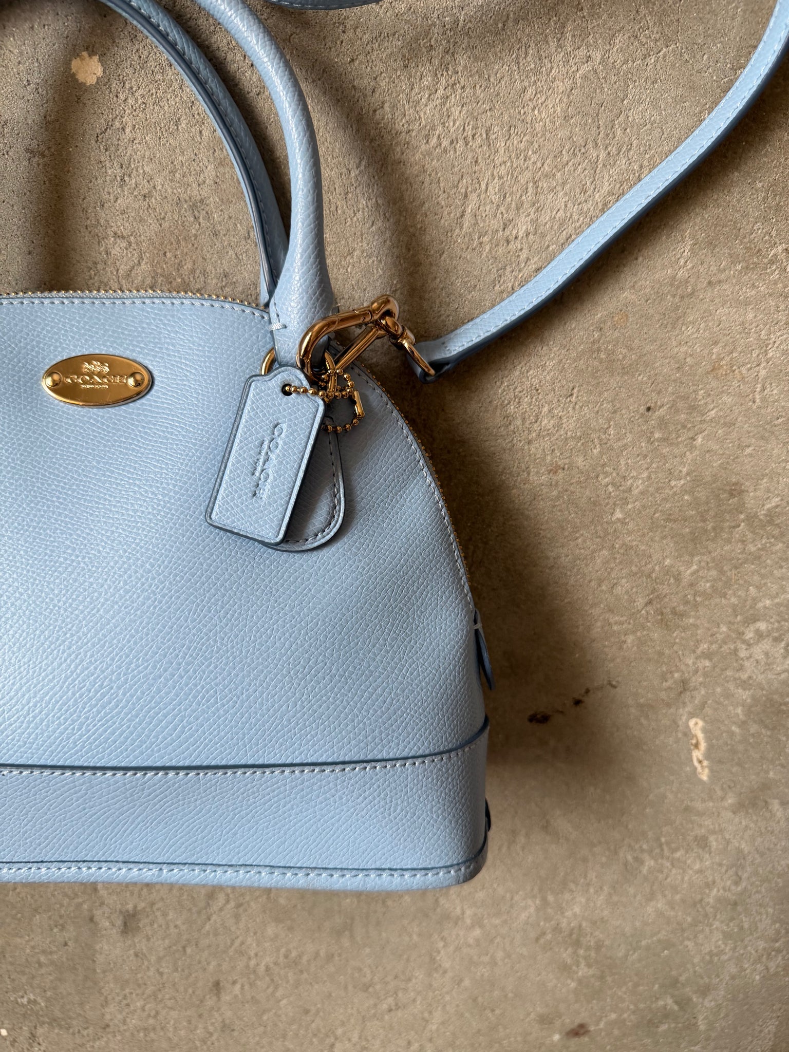 Coach 2Way Mini Cora Domed Satchel Blue – Curated by Charbel