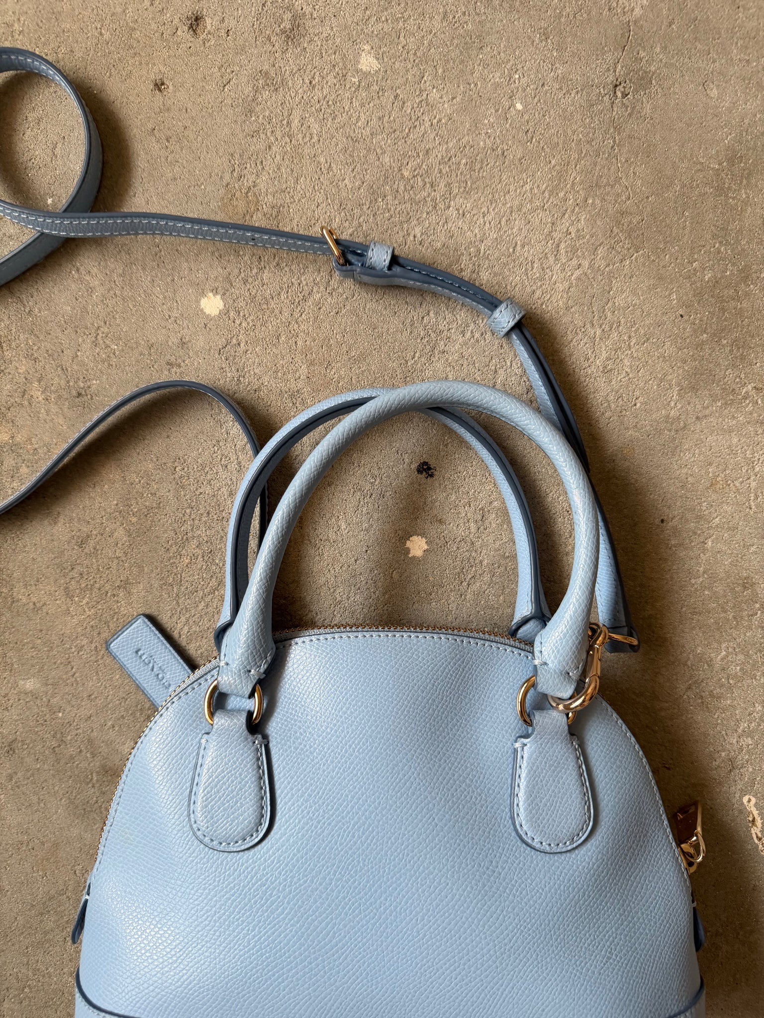 Coach 2Way Mini Cora Domed Satchel Blue – Curated by Charbel