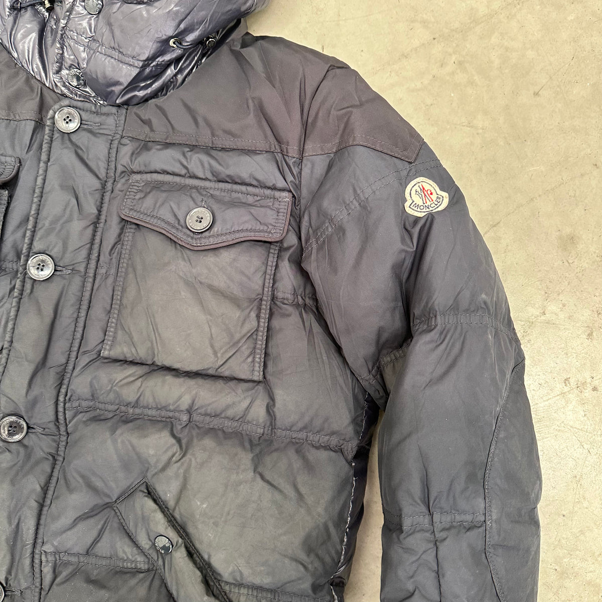 Moncler Dark Navy Side Logo Double Layer Jacket Size 3 Fits M – Curated ...