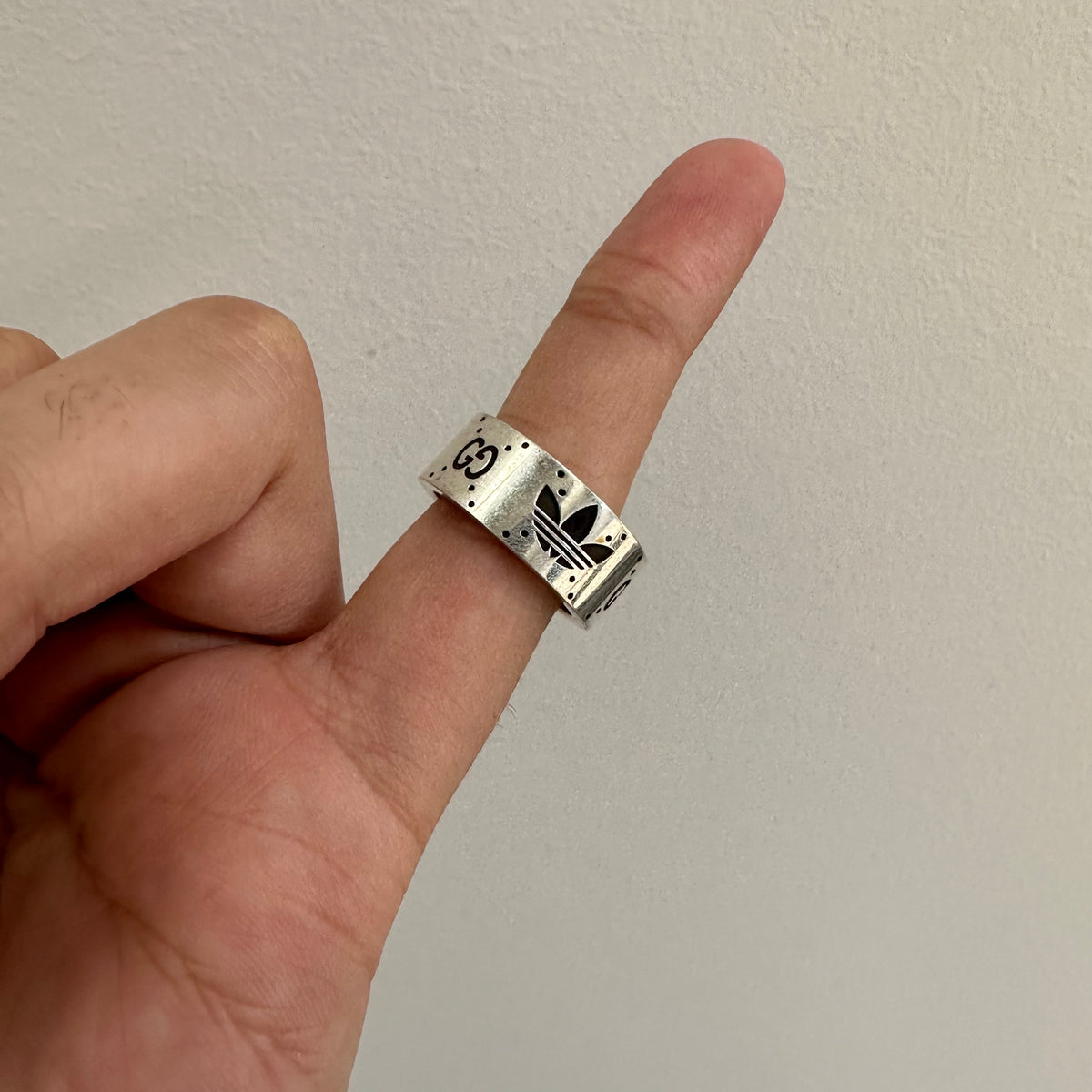 Gucci x Adidas Engraved Ring Size 18 – Curated by Charbel