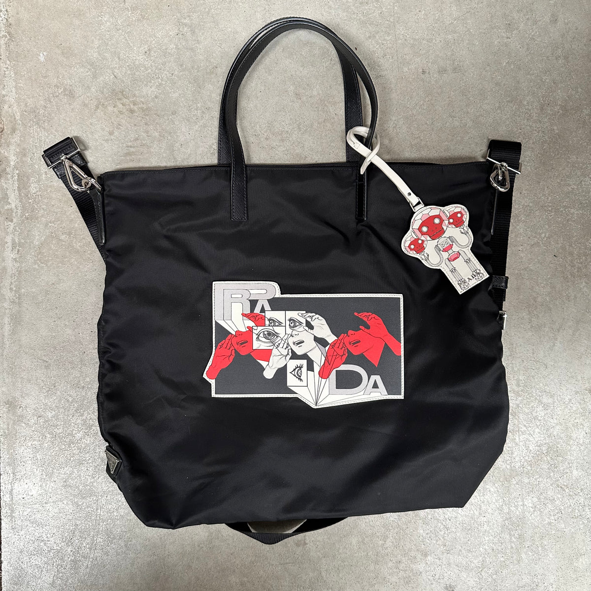 Prada James Jean Collaboration Tote Bag with Long Strap – Curated by ...